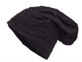 shenky Schwarze M&uuml;tze | Dicke Qualit&auml;t | Distressed Destroyed Look | Langer Jersey Beanie | Herbst Winter | warm und weich