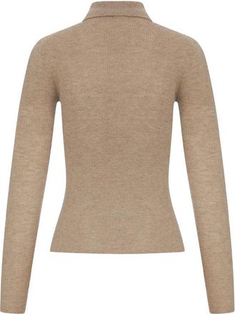 Max Mara Ribbed Cashmere Sweater - Beige