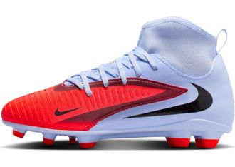 Nike Nike JR Phantom 6 HIGH Club FG/MG Sneaker, Royal Tint/Bright Crimson, 33.5 EU