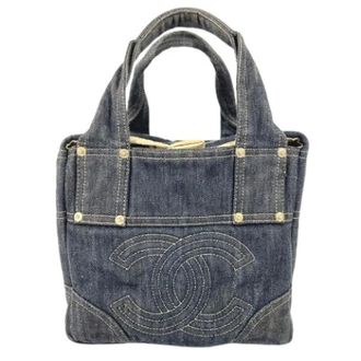 Chanel Sac cabas en denim Pre-owned - Femme - Pre-owned - Bleu - Taille: ONE Size