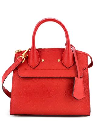 Louis Vuitton sac Pont Neuf monogramm&eacute; en cuir Empreinte format mini - Rouge