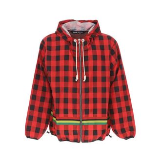 Palm Angels Checked Windbreaker Jacket - - Jackets - Herren - Mehrfarbig - XS