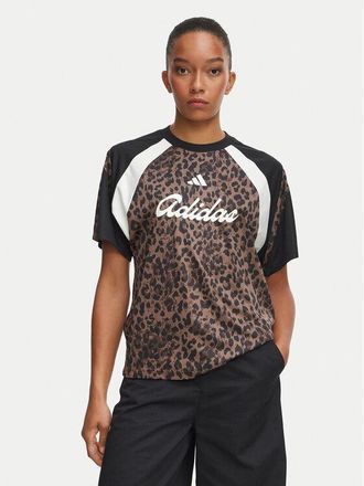 adidas T-Shirt House Of Tiro Jersey KV0905 Braun Regular Fit