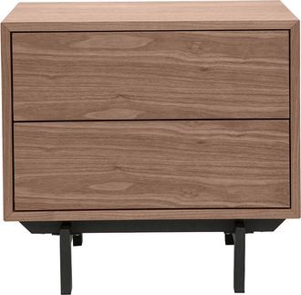 Miliboo Vintage-Nachttisch aus Holz und Metall manny