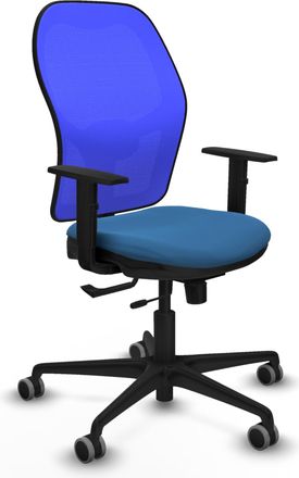 Piqueras y Crespo 8H Chorquera B&uuml;rostuhl mit 1D-Armlehnen, h&ouml;henverstellbare Lendenwirbelst&uuml;tze, ausgestattet mit Syncro/Traslack und eingespritztem Schaumstoff, Rollen