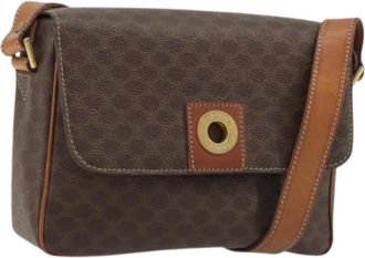 Celine Pre-owned Vintage Macadam Canvas Shoulder Bag - Femme - Pre-owned - Brun - Taille: ONE Size