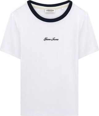 Guess T-shirt broderie logo &agrave; col rond