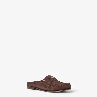 Fendi Suede Mule - Brown