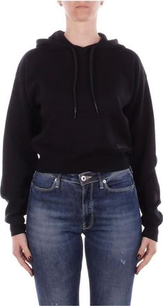 John Richmond Femme, Sweatshirts et sweats &agrave; capuche, Noir, Taille: 44 FR SweaT-shirt &agrave; capuche avec logo
