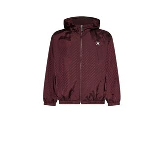 John Richmond Kapuzenjacke mit Monogrammmuster - - Jackets - Herren - Rot - S