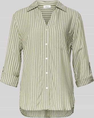 s.Oliver Red Label Regular Fit Langarmbluse aus reiner Viskose