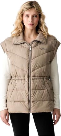 Karl Lagerfeld Femme, Vestes, Beige, Taille: 42 FR Gilet matelass&eacute; matelass&eacute;