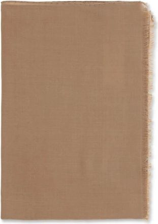 Max Mara Femme, Accessoires, Beige, Taille: ONE Size Luxueux foulard en soie avec un design &eacute;l&eacute;gant