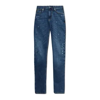 Emporio Armani Homme, Jeans, Bleu, Taille: W31 Jean avec des taches de peinture décoratives