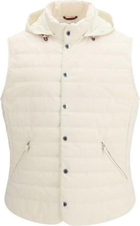 Brunello Cucinelli Homme, Vestes, Beige, Taille: XL Veste sans manches en polyester
