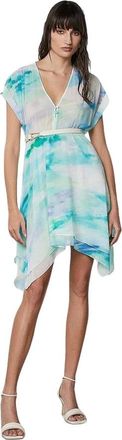Patrizia Pepe Femme, Robes, Bleu, Taille: 38 FR Aquatic Camu Dress