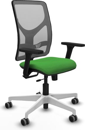 Piqueras y Crespo Gepolsterter Drehstuhl mit 3D-Armlehnen, h&ouml;henverstellbare Lendenwirbelst&uuml;tze, ausgestattet mit Syncro/Traslack und Schneideschaum, mit Rollen von 65 