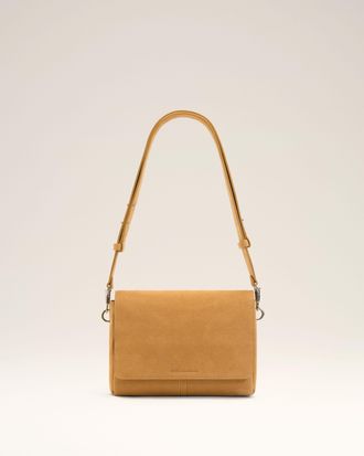 Ami Sac Messenger A Rabat Carrousel Jaune en Cuir De Vache Miel - TU - Unisex