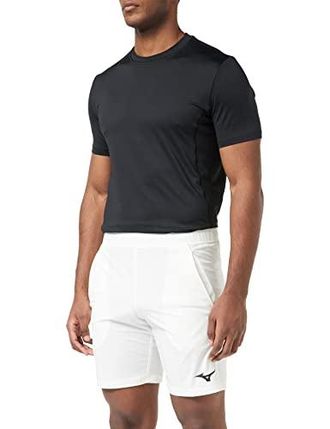 Mizuno Short de Tennis pour Homme - 20,3 cm - Blanc, L