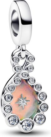 Pandora Moments Schillernder Doppelter Unendlichkeits-Charm-Anhänger aus Sterling-Silber mit Zirkonia und Kunstharz, Kompatibel ME und Moments, 794251C01
