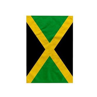 3D Rose Flag of Jamaica Square-Caribbean Jamaican Green Black with Yellow Gold Saltire The Cross Handtuch, Polyester, Mehrfarbig, 15 x 22