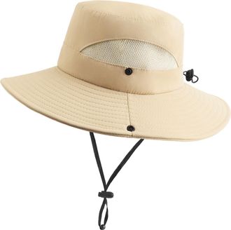 Dreshow Damen Sonnenhut UV Schutz Hut Faltbar Mesh Breite Krempe Angeln Pferdeschwanz Sommerh&uuml;te Strand Eimer H&uuml;te