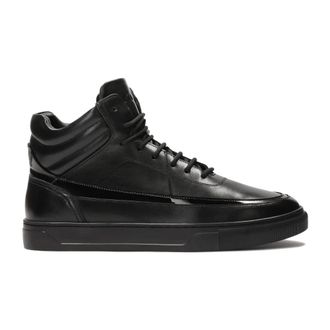 Kazar Leder-Sneaker mit hohem Rei&szlig;verschluss und Schn&uuml;rung oben - - Shoes - Herren - Schwarzk - 41 EU