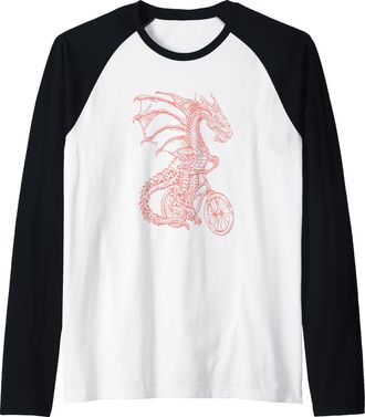 Seembo Dragon Cycling Fahrrad Lustiges Biker Tierfahrrad Raglan