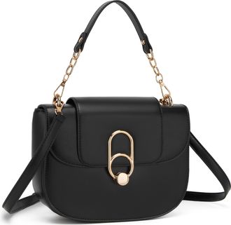 Miss Lulu Damen Handtasche Mittelgro&szlig;, Elegante Umh&auml;ngetasche aus Leder mit Magnetverschluss, Schultertasche & Handtasche f&uuml;r Alltag und B&uuml;ro