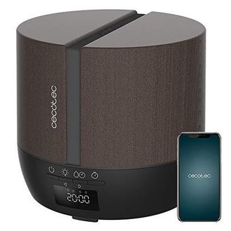 Cecotec Aroma-Diffusor PureAroma 550 Connected Black Woody. 500 ml Fassungsverm&ouml;gen, LED-Anzeige, Lautsprecher, Bluetooth-Steuerung, App-Steuerung, 12-Stunden