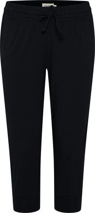 Oxmo OXOdda Damen Hose Stoffhose Caprihose Single Jersey Baumwolle mit Stretch Kurze Joggpant mit elastischem Bund und Kordelzug Regular Fit, Gr&ouml;&szlig;e:2XL, Fa