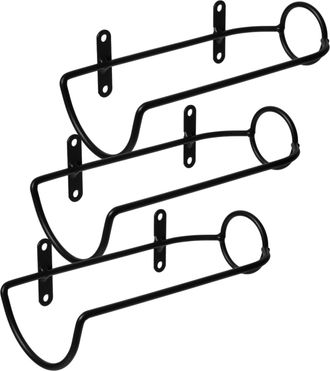 SOLUSTRE 3 Stück Wandmontiertes Weinregal Teiliges Schwarzer Flaschenhalter für Rotwein Flaschen Wandhalterung Eleganter Weinständer für Wohnzimmer Bar Restaur