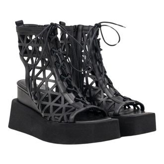 Elena Iachi Schn&uuml;rstiefel - - Shoes - Damen - Schwarzk - 38 EU