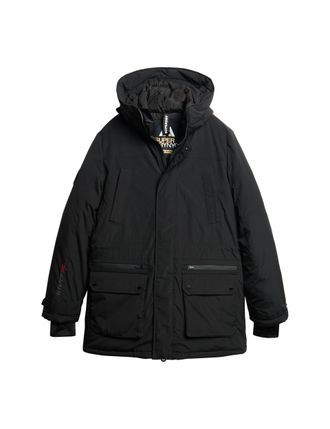 Superdry Herren Chaqueta Parka Jacke, schwarz, Small