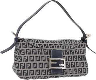 Fendi Pre-owned Vintage Zucchino Shoulder Bag - Femme - Pre-owned - Bleu - Taille: ONE Size