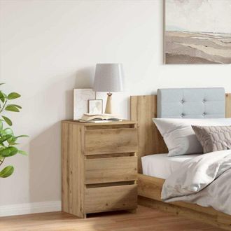 vidaXL Table de chevet ch&ecirc;ne artisanal 40x35x62,5 cm bois ding&eacute;nierie Vidaxl