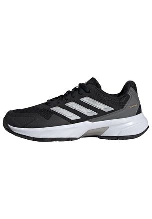 adidas Damen Courtjam Control 3 Tennis Shoes, Core Black/Silver Metallic/Grey Four, 40 EU