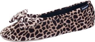 Isotoner Chaussons Isotoner - Ballerines Velours Grand Noeud - Girafe - 41/42 EU, Girafe