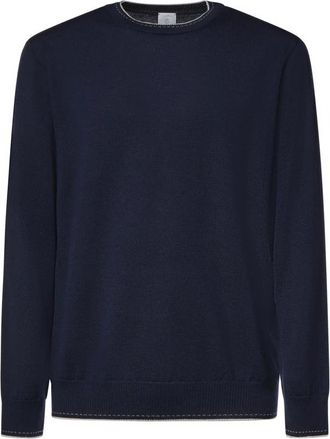 Eleventy Homme, Pulls, Bleu, Taille: 2XL Maille &agrave; col rond