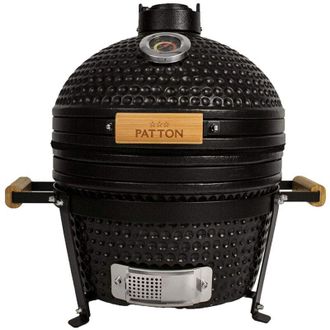 Patton Kamado barbecue c&eacute;ramique Classic 16- Mod&egrave;le de Table Compact - Noir mat