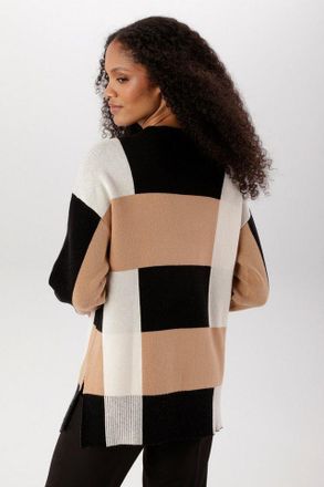 Aniston Strickpullover in trendstarker Color-Blocking-Optik allover - NEUE KOLLEKTION