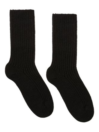 Alanui Gerippte Kaschmirsocken - Schwarz