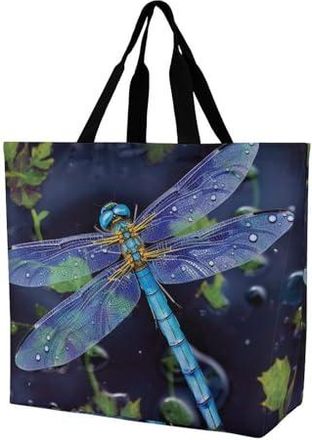 Generic Libellules Sac Courses Pliable Tote Bag Imperm&eacute;able Sac A Main Femmes Pour Gym Travail Voyage