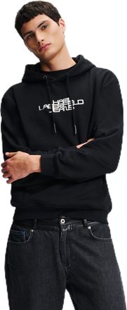 Karl Lagerfeld Herren, Regular Foil Logo Hoodie, Schwarz, Xtra Small