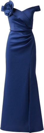 Adrianna Papell Abendkleid Off Shoulder Scuba Gown Elastisches, elegantes und figurbetontes Meerjungfrauen-Kleid