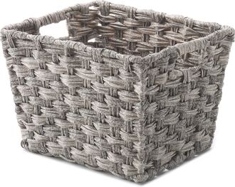 Whitmor Split Rattique Kleine Tragetasche, Grau