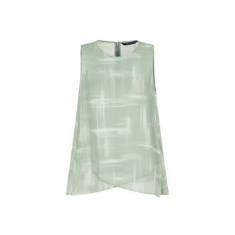 Emporio Armani Femme, Tops, Vert, Taille: 42 FR Haut Asym&eacute;trique en Chiffon de Viscose
