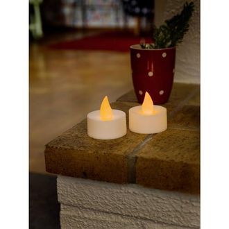 Konstsmide 1980-100 LED Dekoration großes Teelicht / für Innen (IP20) / 2er Set / Batteriebetrieben: 2xCR2032 3V (inkl.) / 2 warm weiße Dioden, 60 x 60 cm