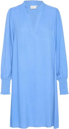 Kaffe Femme, Robes, Bleu, Taille: 48 FR Robe Fluide avec Poignets Smock
