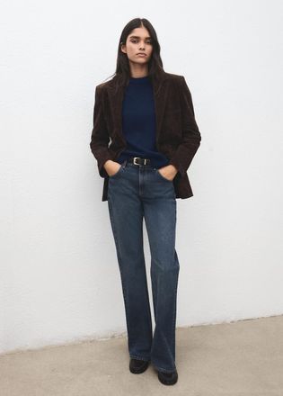 Mango Pull-over maille en laine bleu marine - Femme - XS - MANGO